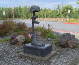 Bronze Military Battlefield Cross Statue for Sale BOK1-291