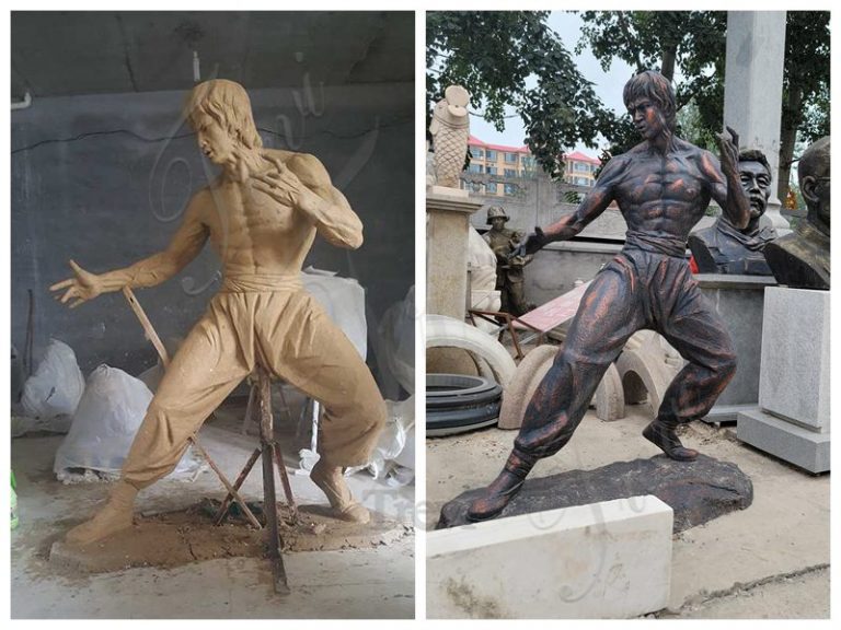 Custom Made Bronze Bruce Lee Statue for Sale BOKK-14