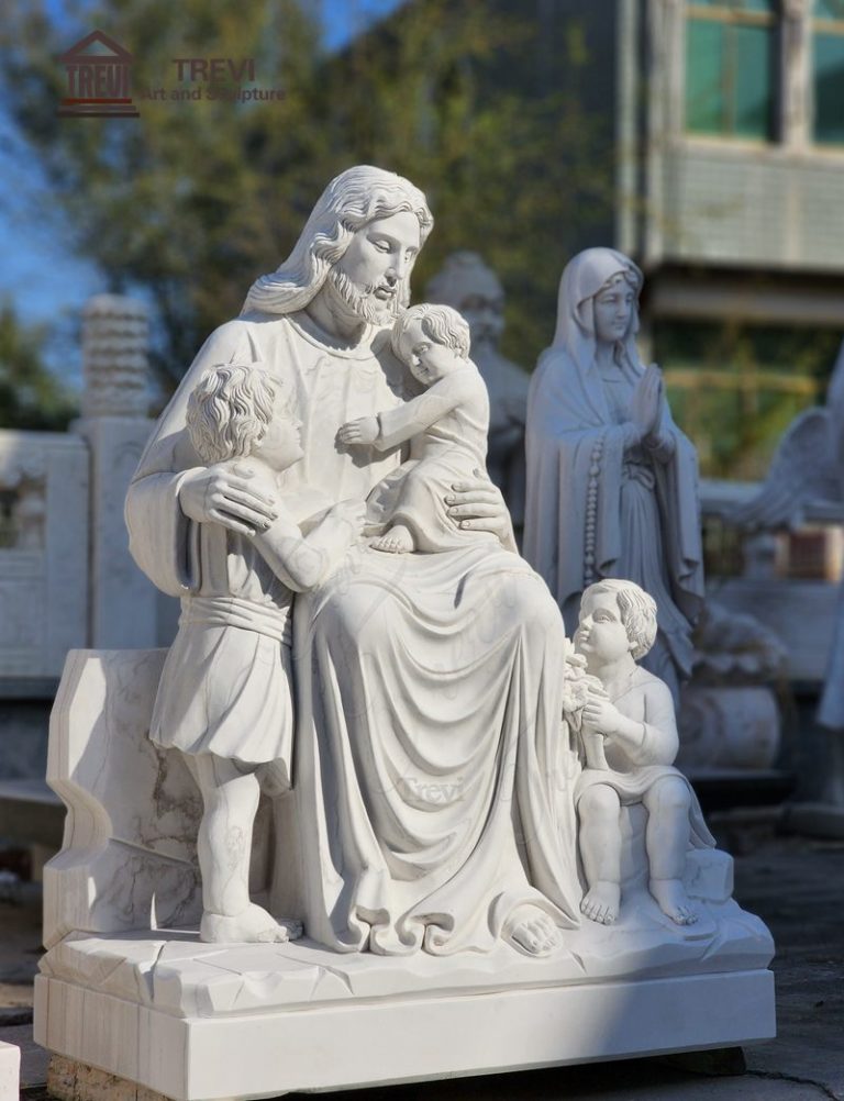 Marble Jesus and Children Statue Home Decorative Sculpture CHS-740