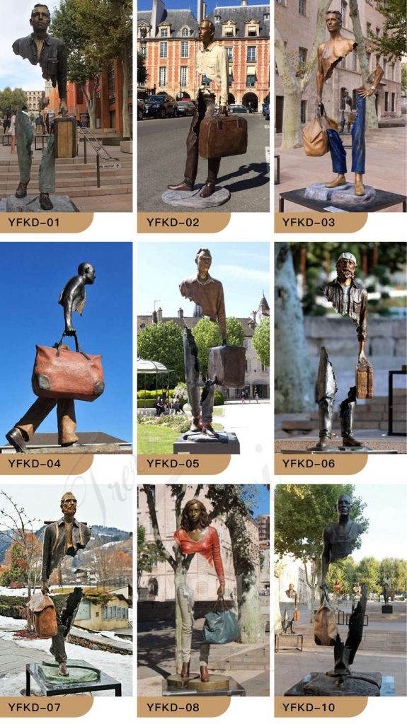 Frances Bruno Catalano the Traveler Bronze Sculpture- Trevi Statue
