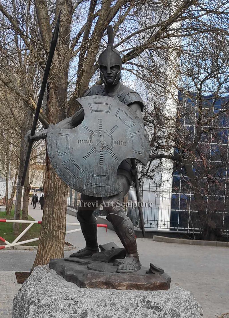 Life Size Spartan Statue Greek Military Warrior