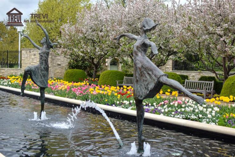 Custom Scenic Pond Bronze Garden Water Features Sculpture