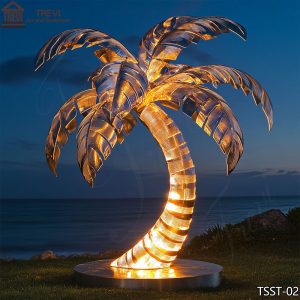Popular Outdoor Metal Palm Tree Sculpture Art Design