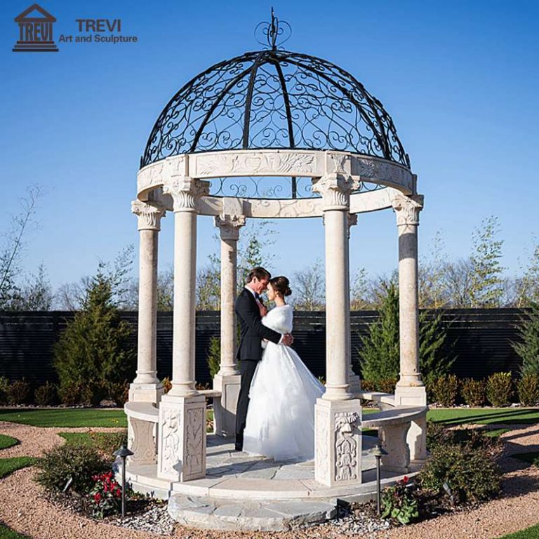 Exquisite Marble White Wedding Gazebo Wholesale