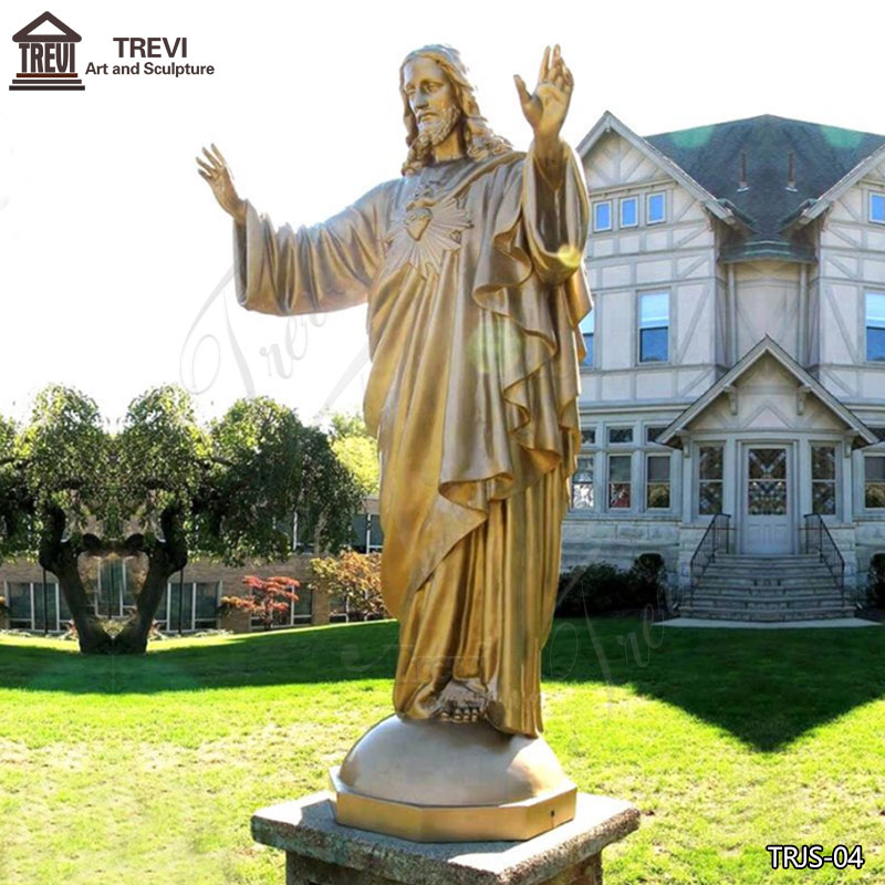 Bronze life-Size Sacred Heart of Jesus Statue Outdoor Trevi Statue