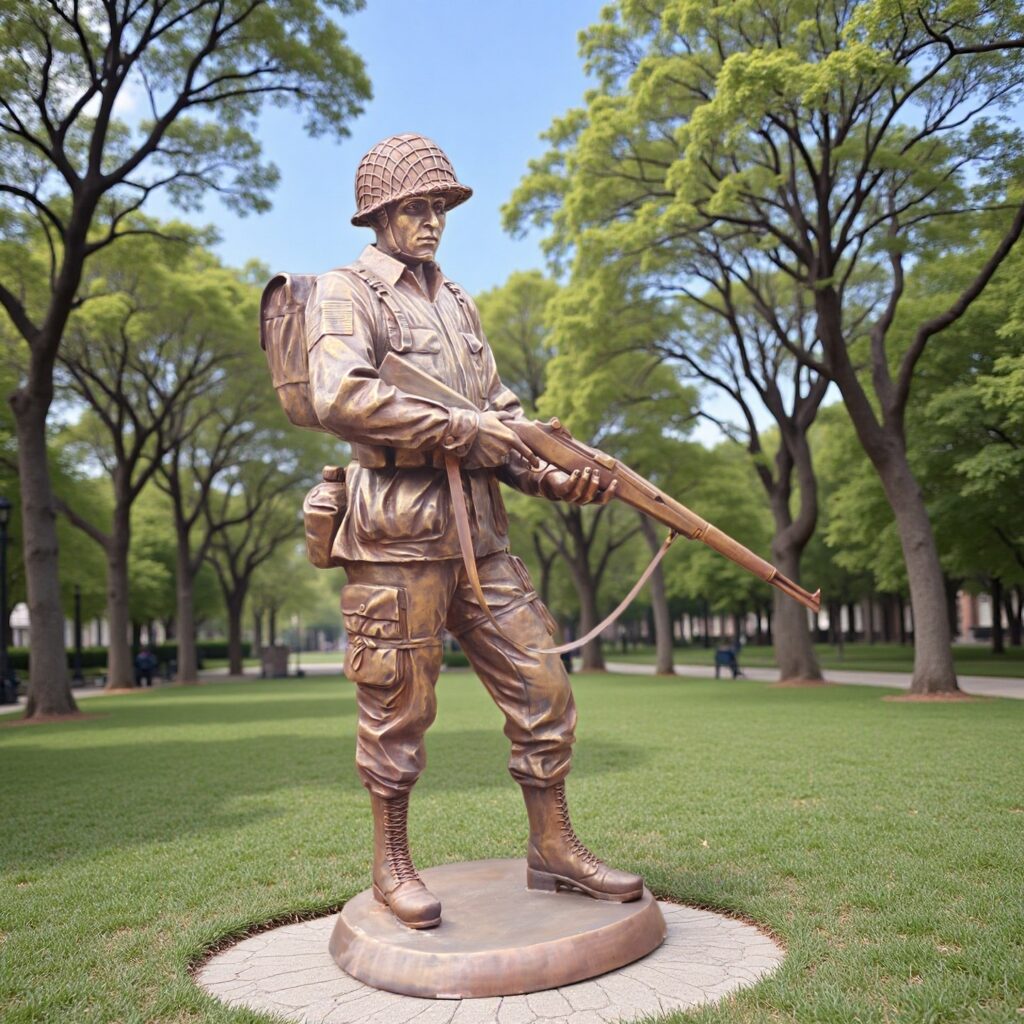 Custom Bronze Army Statues and Plaques