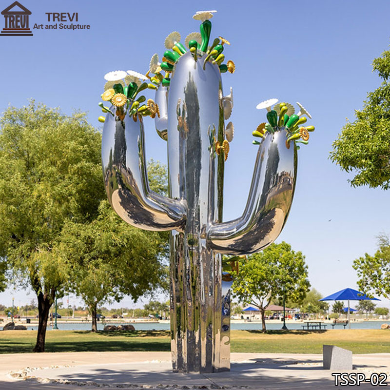 Large Outdoor Metal Cactus Sculptures Modern Decoration- Trevi Statue