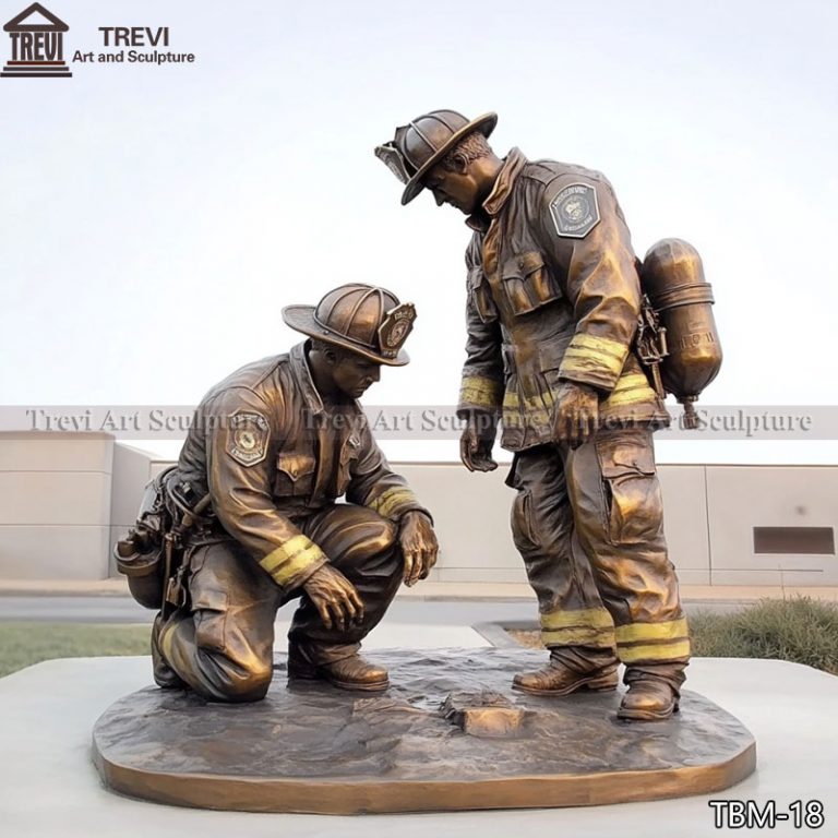 Kneeling Firefighter Memorial Statues for Sale China Supplier- Trevi Statue