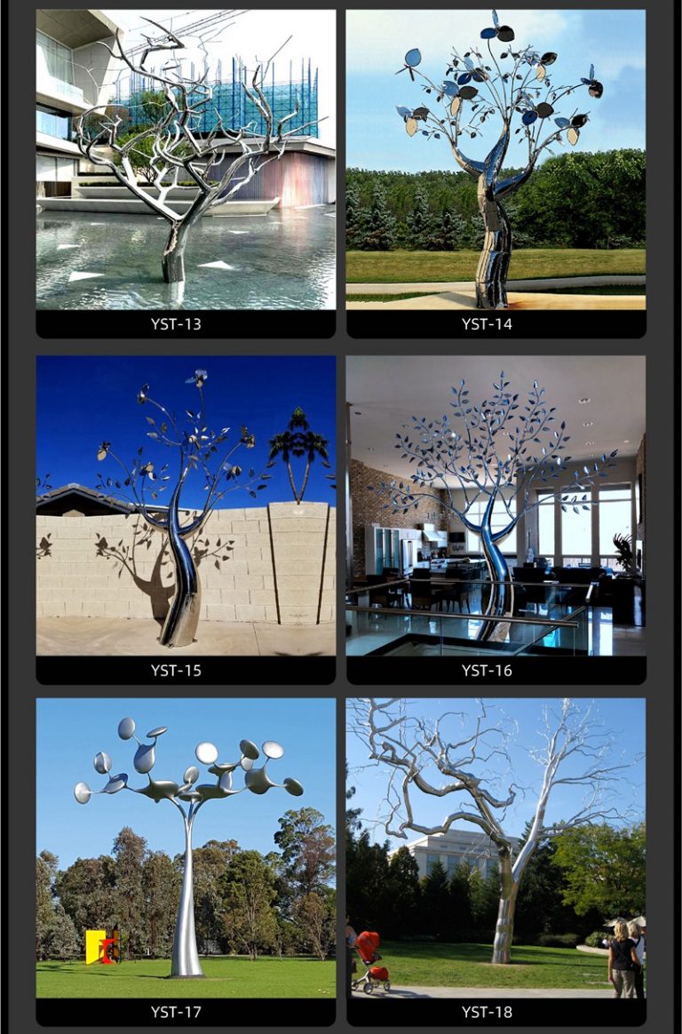 Stainless Steel Abstract tree sculpture Outdoor Decor- Trevi Statue
