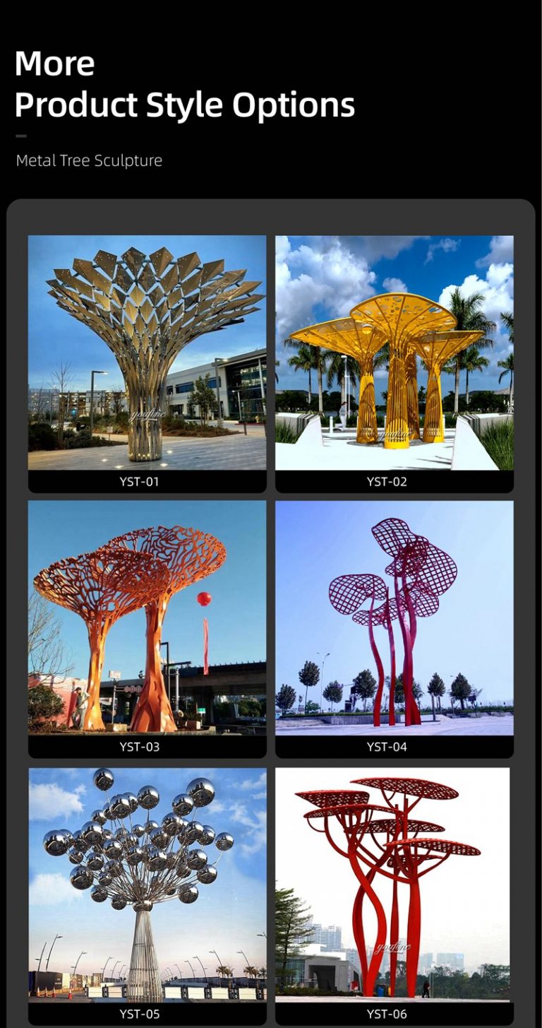 Stainless Steel Abstract tree sculpture Outdoor Decor- Trevi Statue