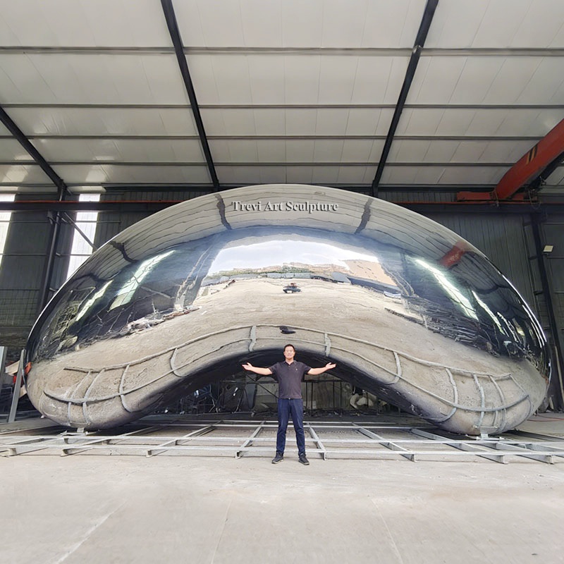 12.5 Feet Chicago Mirror Bean Sculpture Replica Project