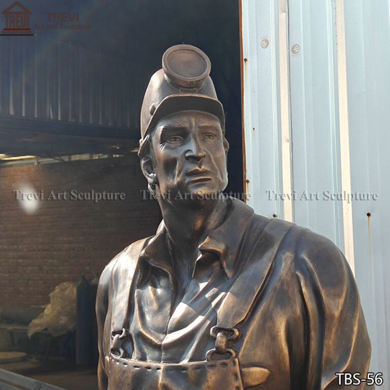 6 Feet Bronze Coal Miner Statue