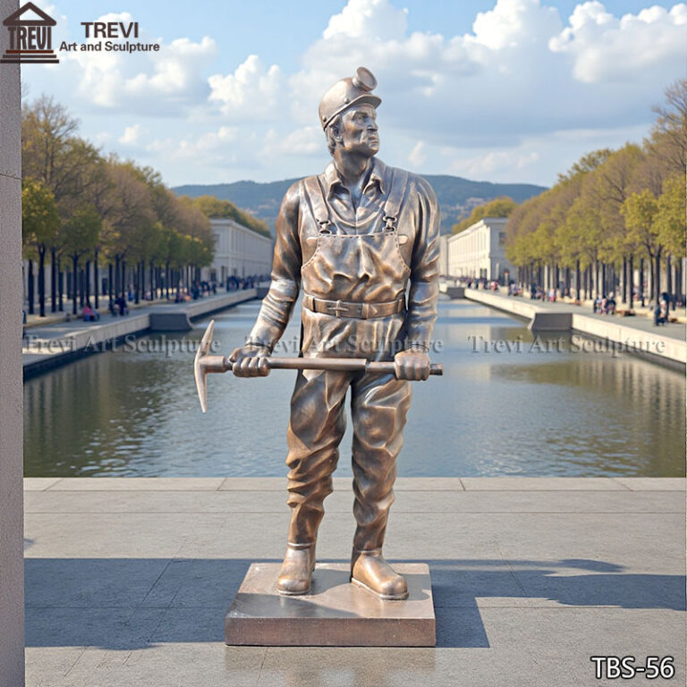 6 Feet Bronze Coal Miner Statue